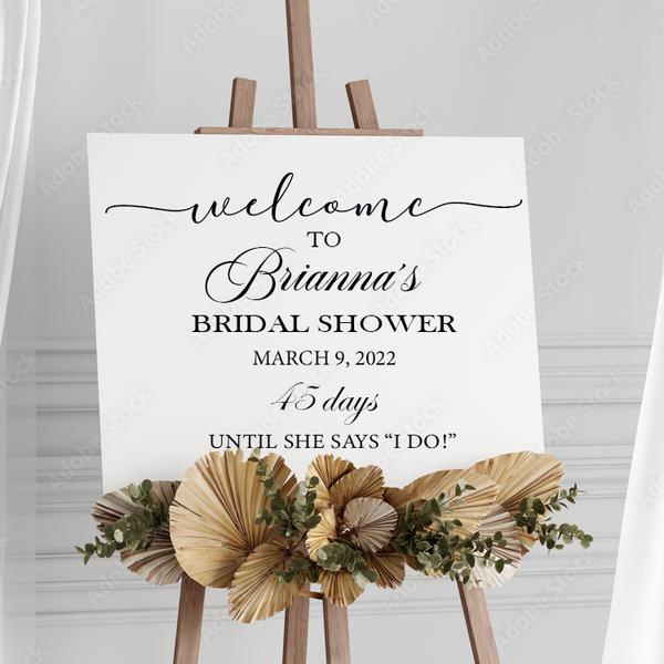 Personalized Bridal Shower Welcome Sign | Custom Decor - Bridesmaid ...