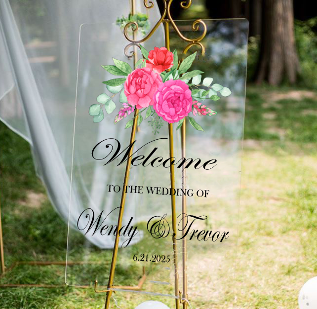Floral wedding signs | Beachweddingtips.com