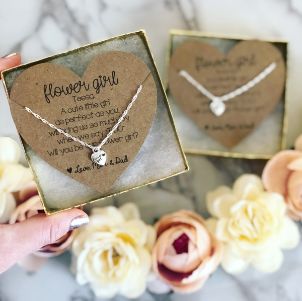 Flower Girl Jewlrey Gift- Silver and Diamond Combination Flower Girl's ...